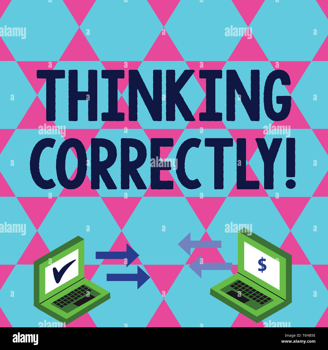 Word writing text Thinking Correctly. Business photo showcasing ...