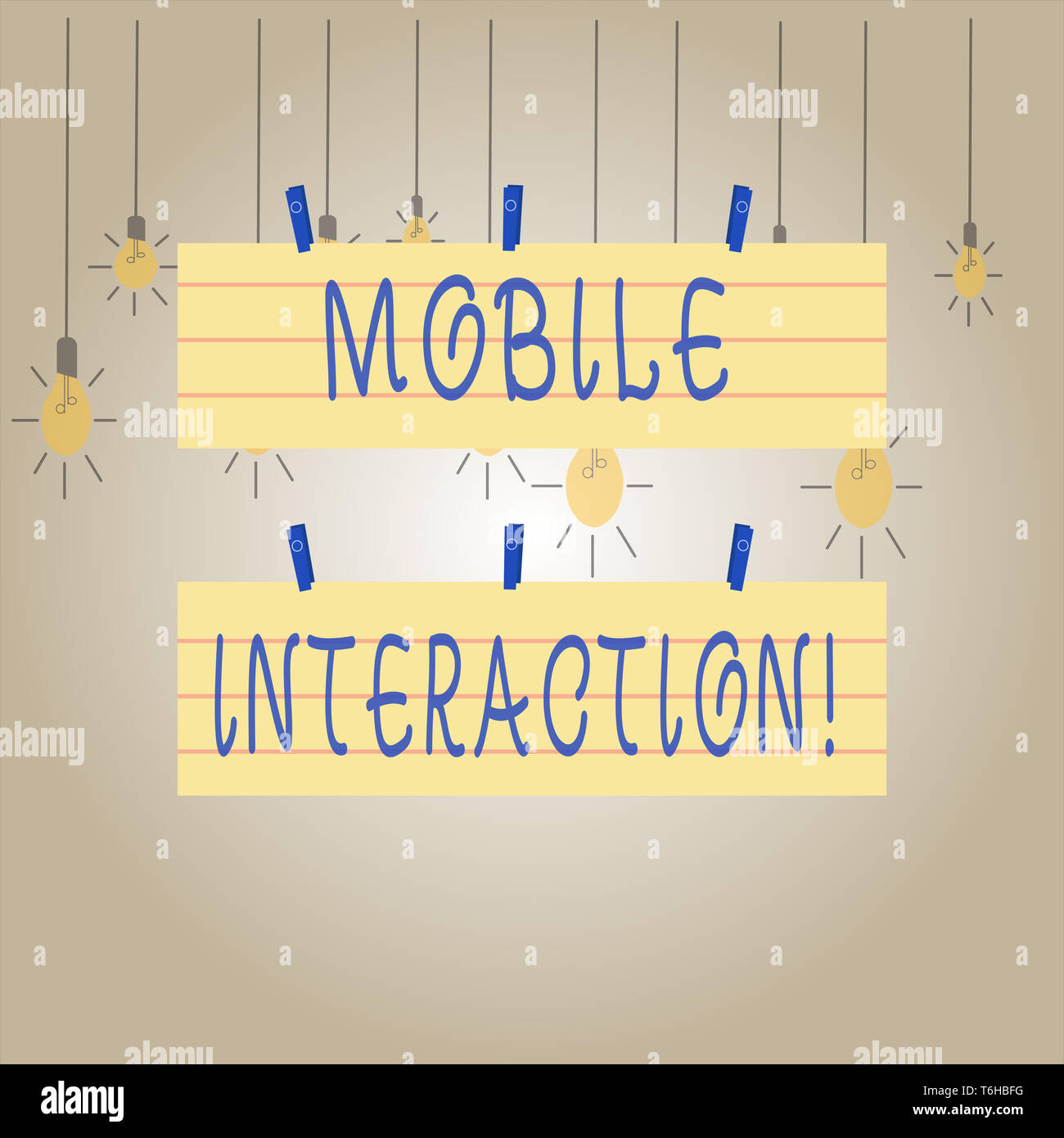 Writing note showing Mobile Interaction. Business concept for the ...