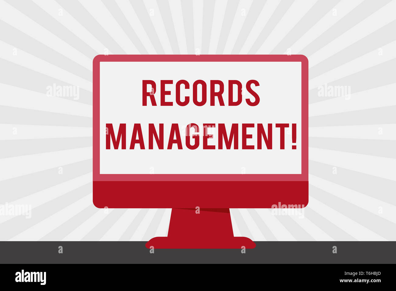 Handwriting text Records Management. Conceptual photo administration of ...