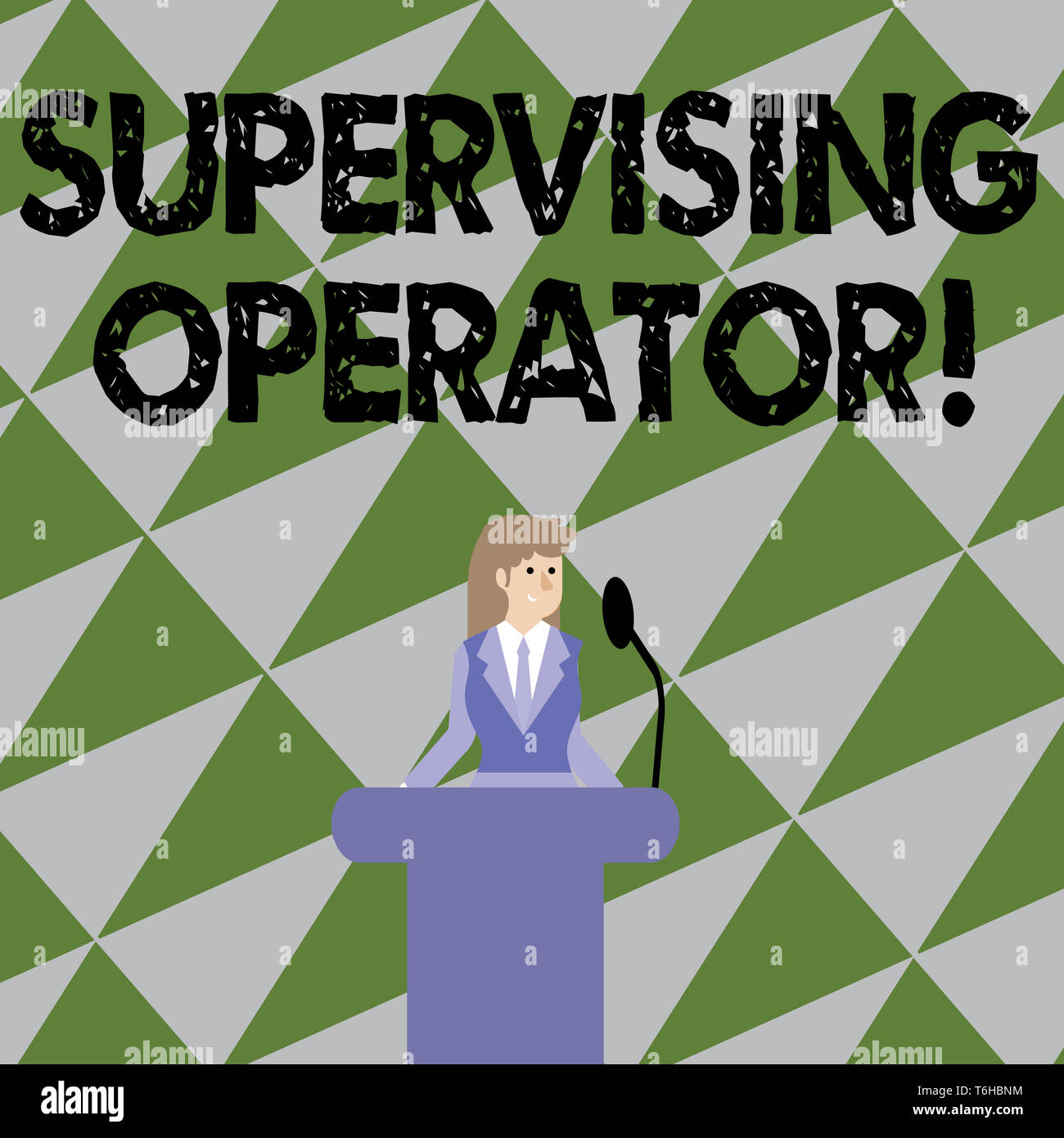 Text sign showing Supervising Operator. Business photo showcasing ...