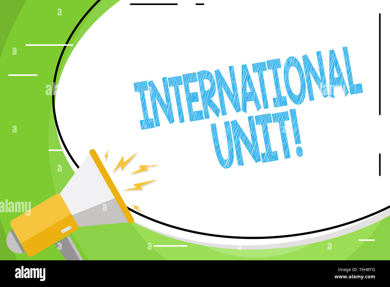 Text sign showing International Unit. Business photo showcasing the ...