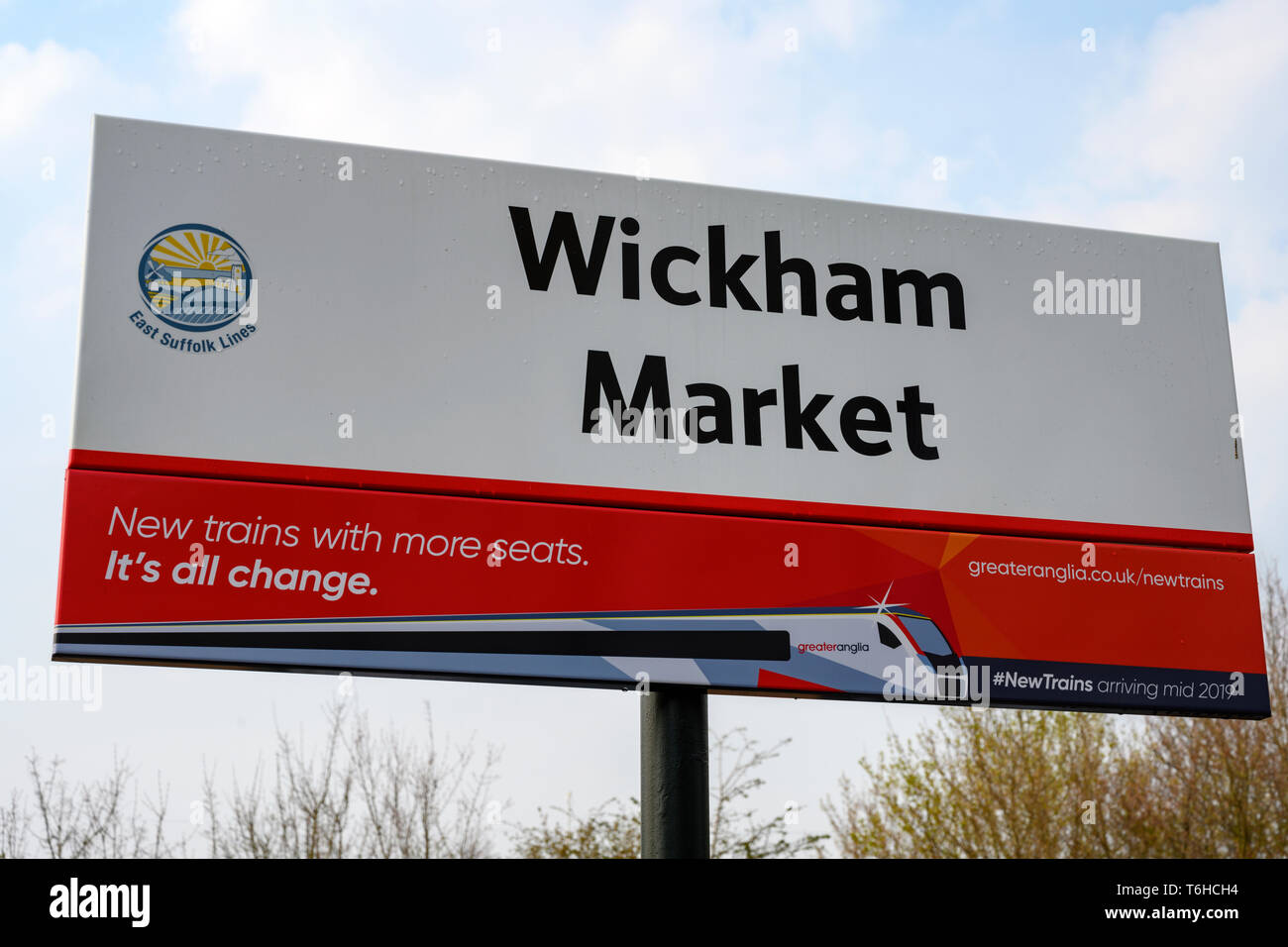 Wickham market railway station sign hi-res stock photography and images ...