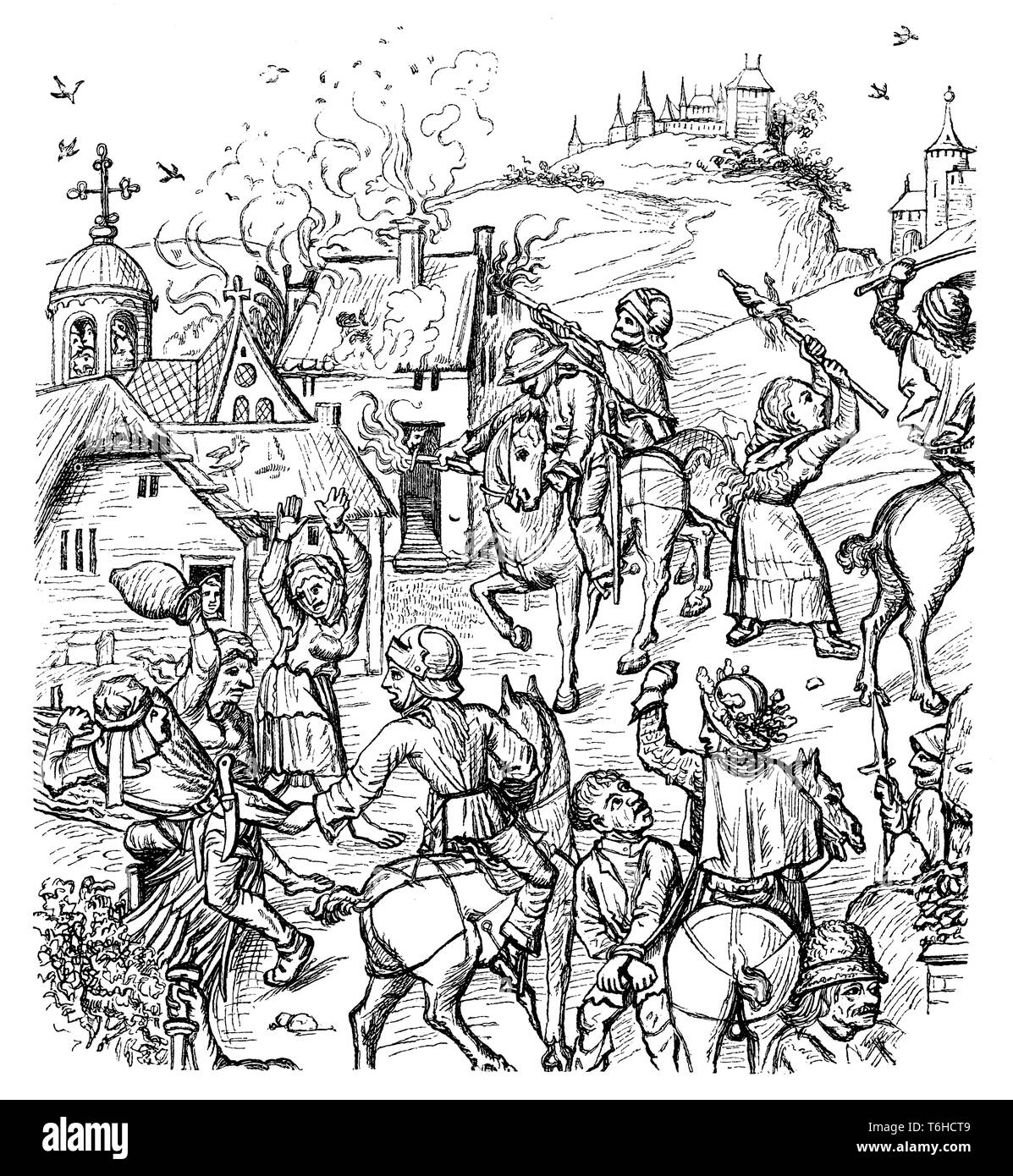 Medieval knights manuscript hi-res stock photography and images - Alamy