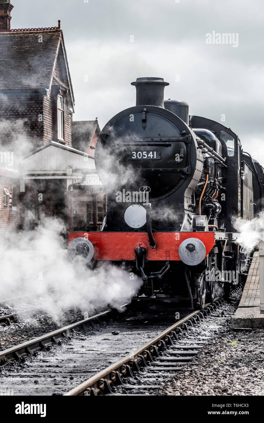 The famous Bluebell Heritage Railway Line seen here with the Class 4F 0 ...