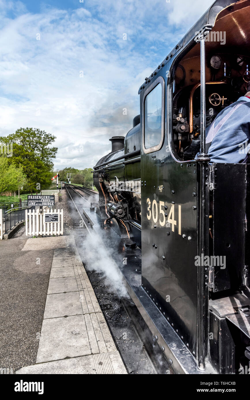 The famous Bluebell Heritage Railway Line seen here with the Class 4F 0 ...