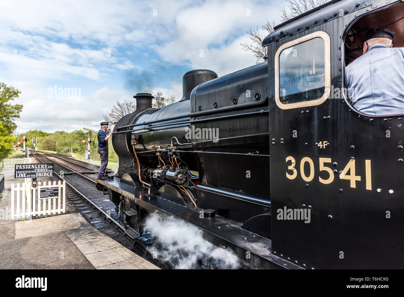 The famous Bluebell Heritage Railway Line seen here with the Class 4F 0 ...