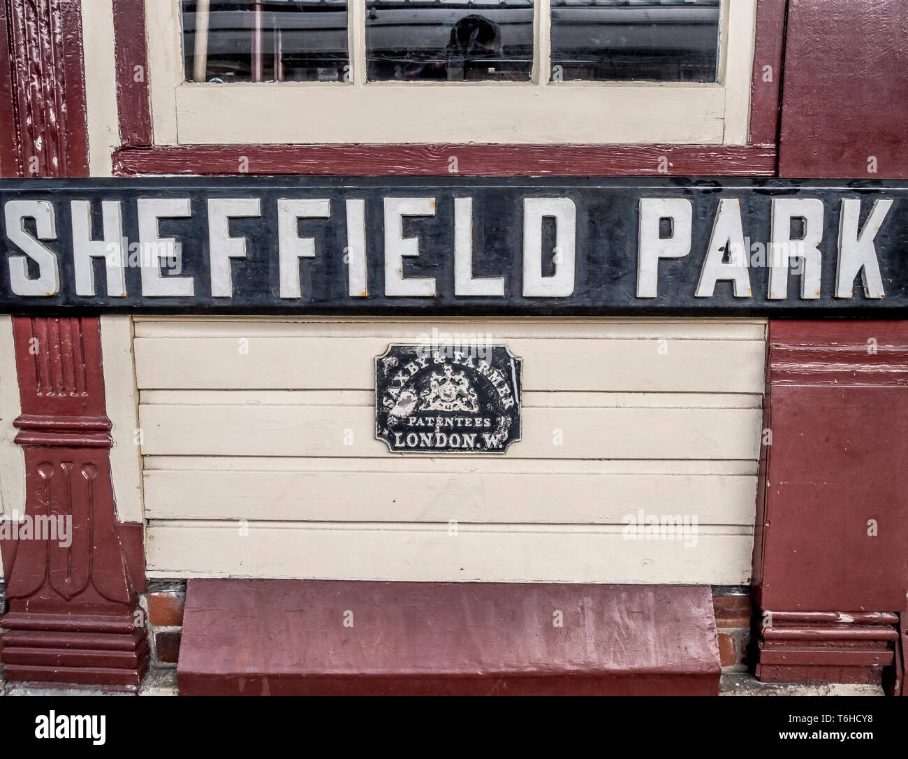 The famous Bluebell Heritage Railway Line signal box at Sheffield Park ...