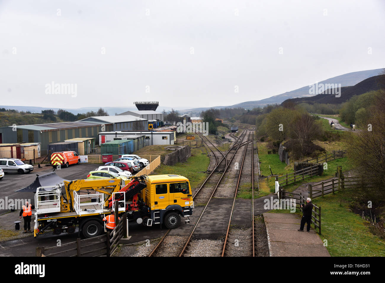 Pontypool and Blaenavon Railway. A Network Rail Geismar lorry is ...