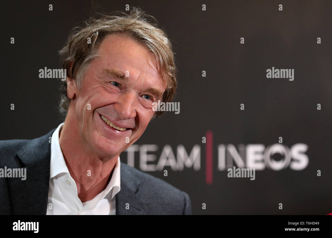 Team INEOS Owner Sir Jim Ratcliffe during a press conference to launch Team INEOS at The ...