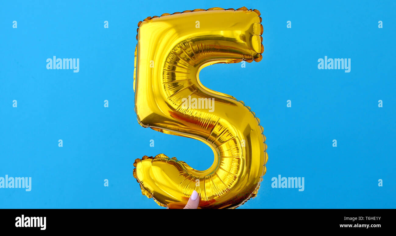 Happy 5th birthday balloon hi-res stock photography and images - Alamy