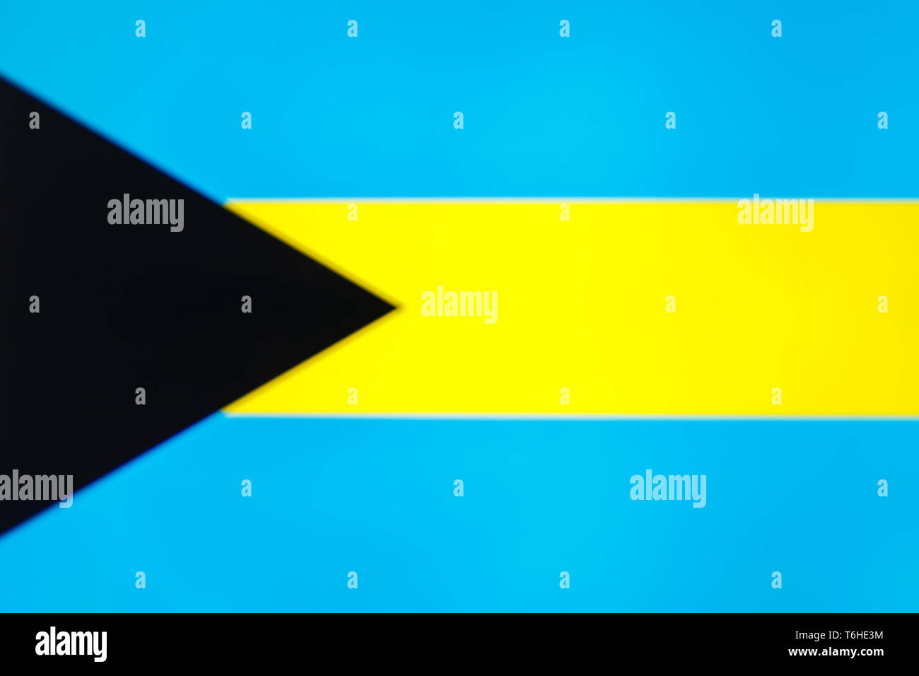 abstract blurred background color of the national flag of the Bahamas ...