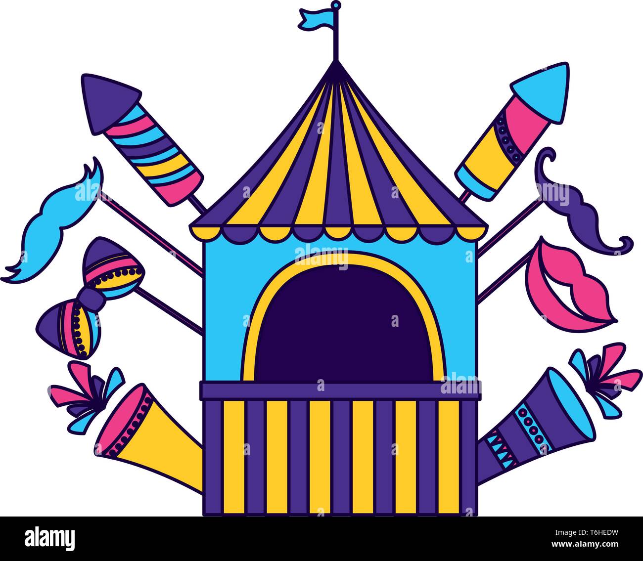 carnival booth flag Stock Vector Image & Art - Alamy