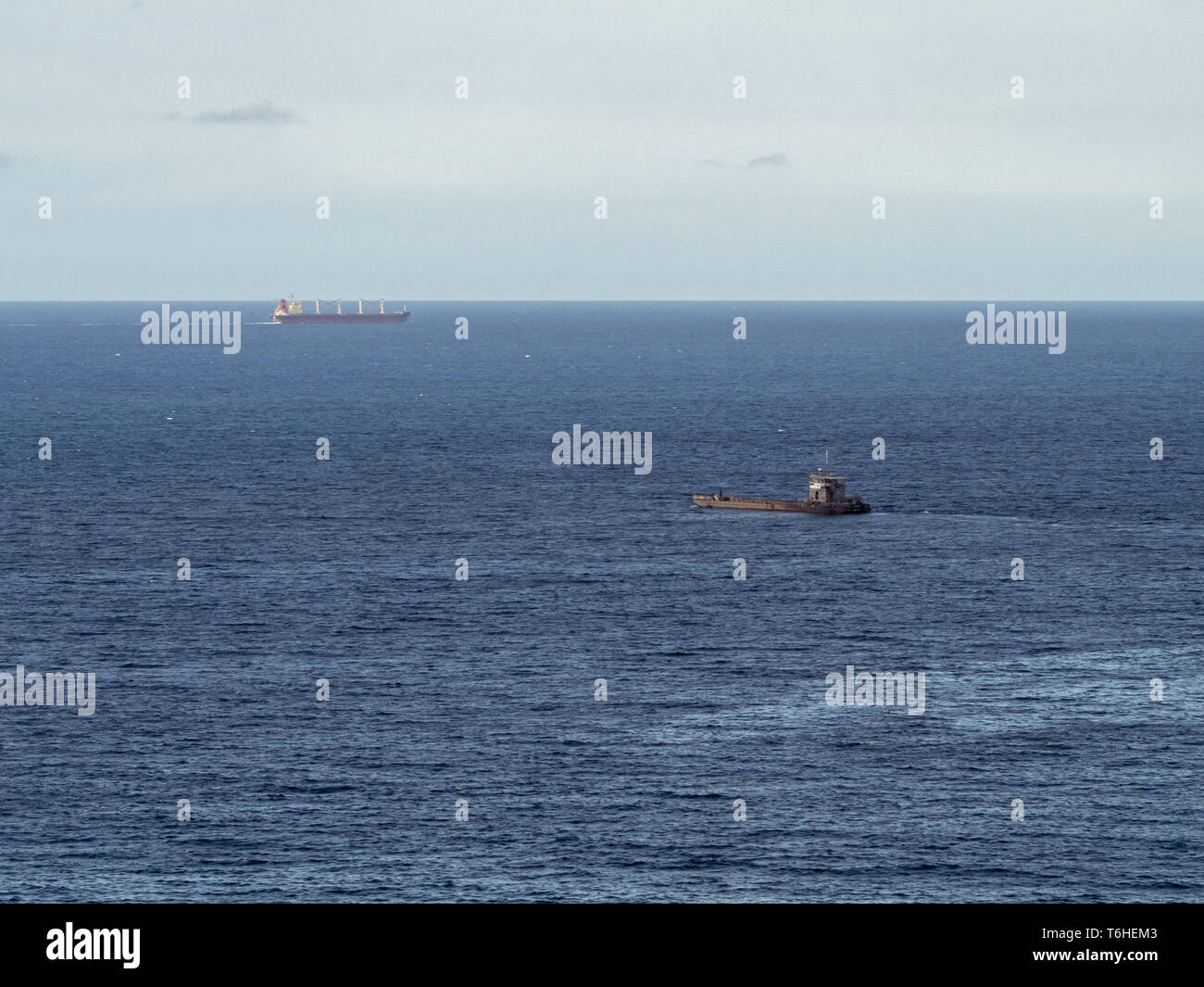Cargo container ship off coast hi-res stock photography and images - Alamy