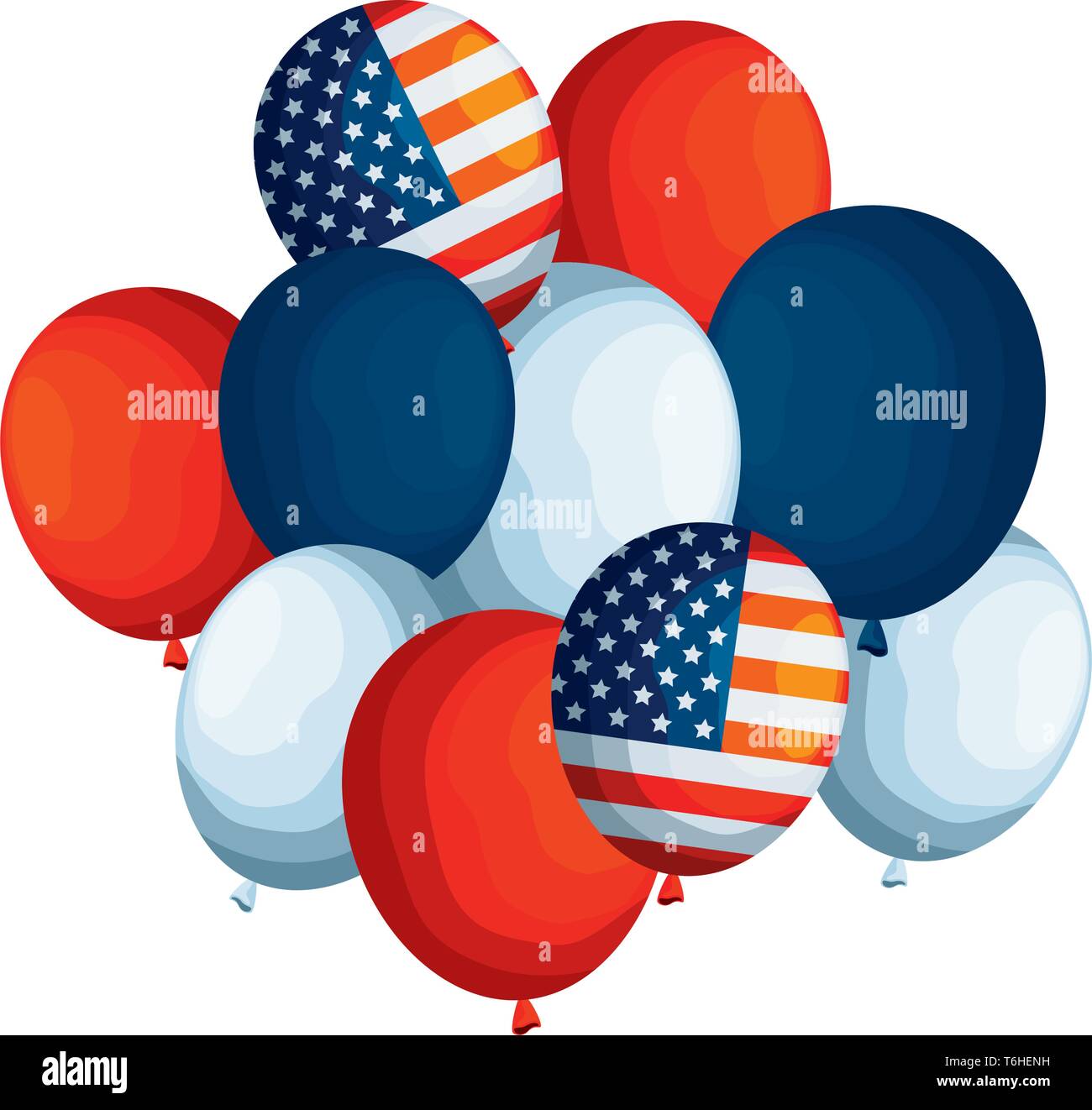 American flag frame balloons memorial hi-res stock photography and ...