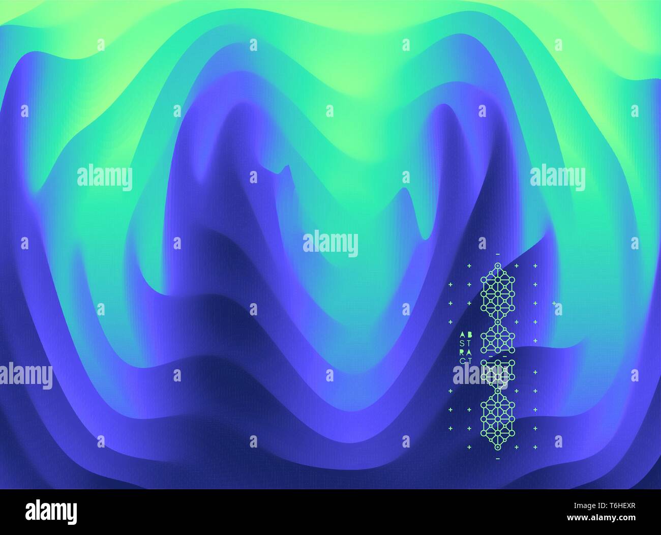 3D wavy background with ripple effect. Abstract vector illustration ...