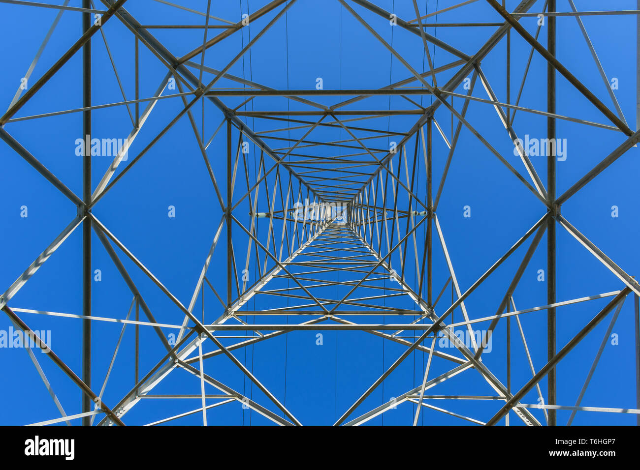 Electricity pylon top view hi-res stock photography and images - Alamy
