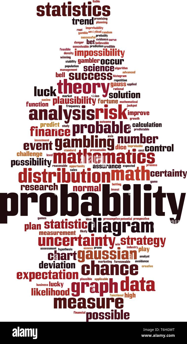 Probability word cloud concept. Collage made of words about probability ...