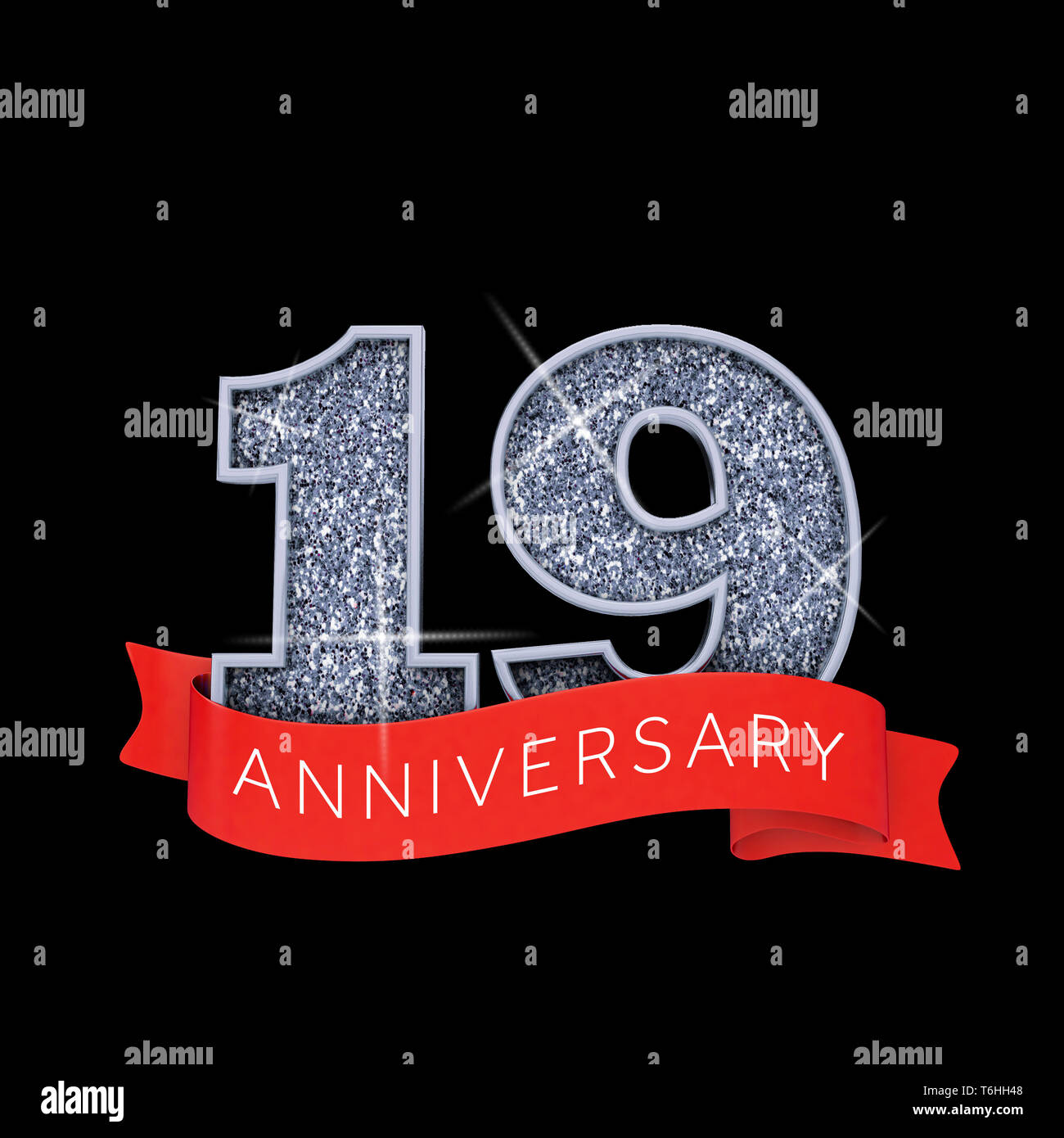 19th anniversary celebration badge label hi-res stock photography and ...