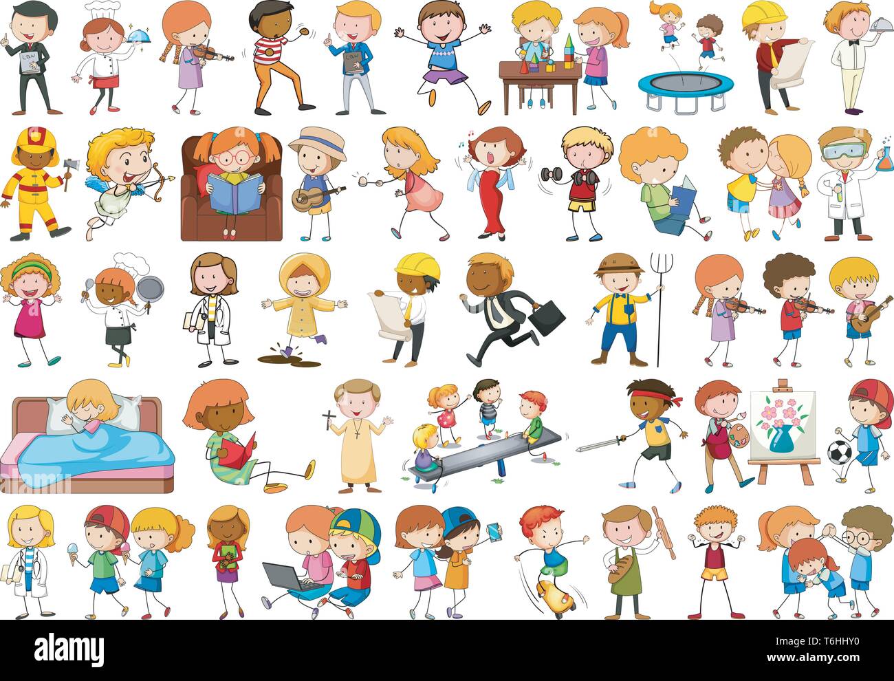 Set of cartoon character illustration Stock Vector Image & Art - Alamy