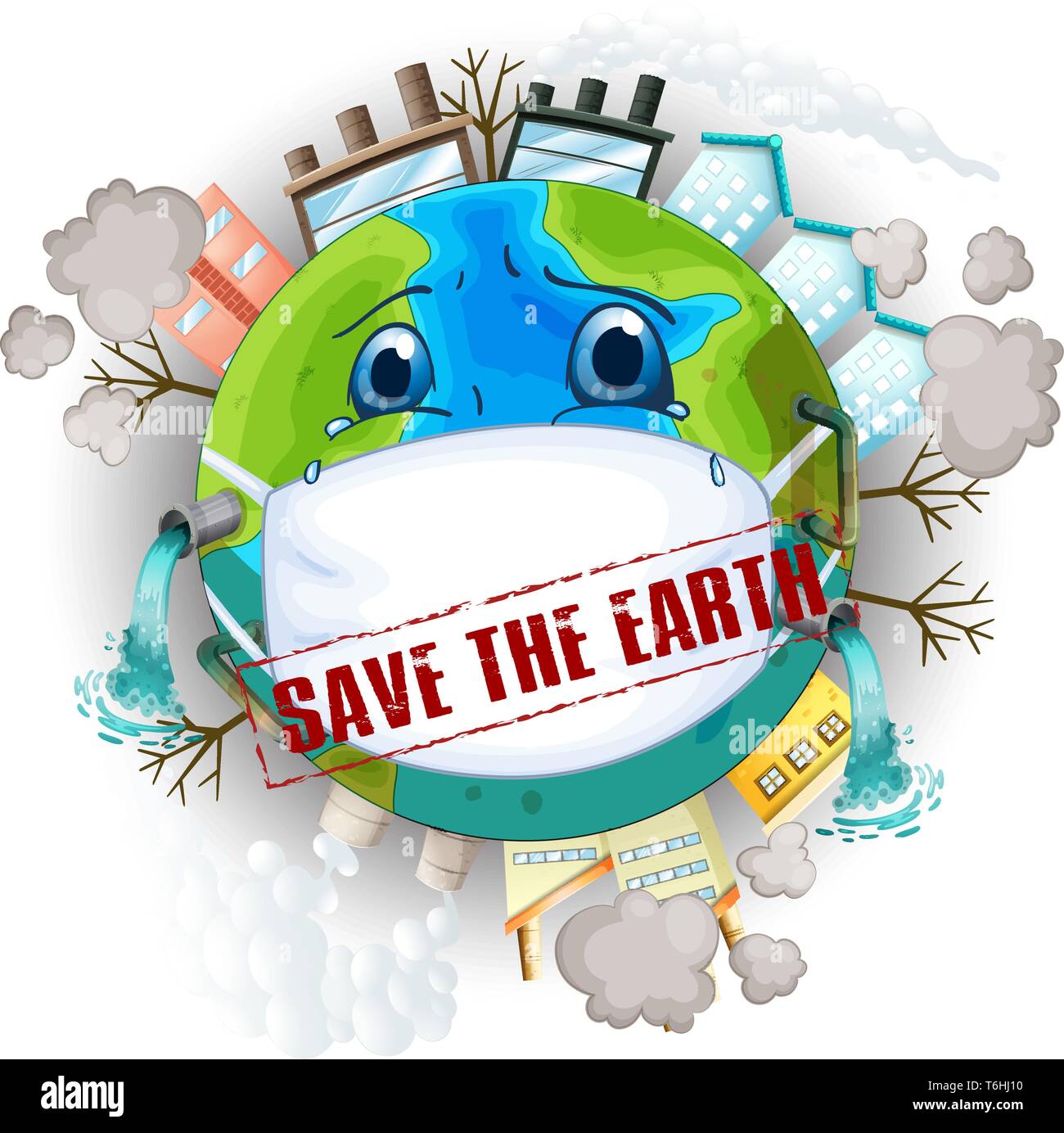 Save the earth logo picture vector vectors Stock Vector Images - Alamy