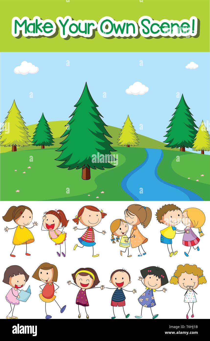 Make your own scene illustration Stock Vector Image & Art - Alamy