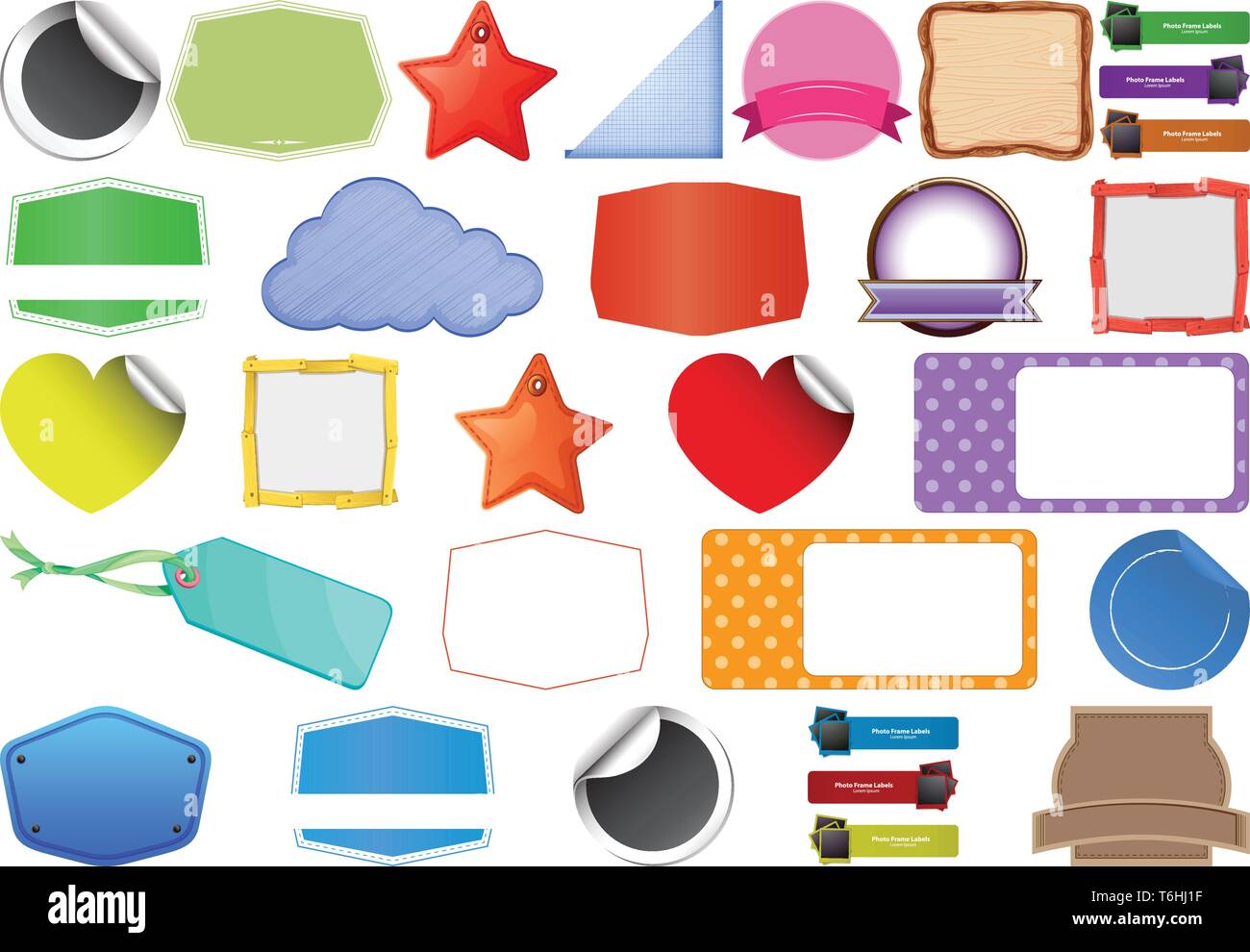 large set of labels illustration Stock Vector Image & Art - Alamy