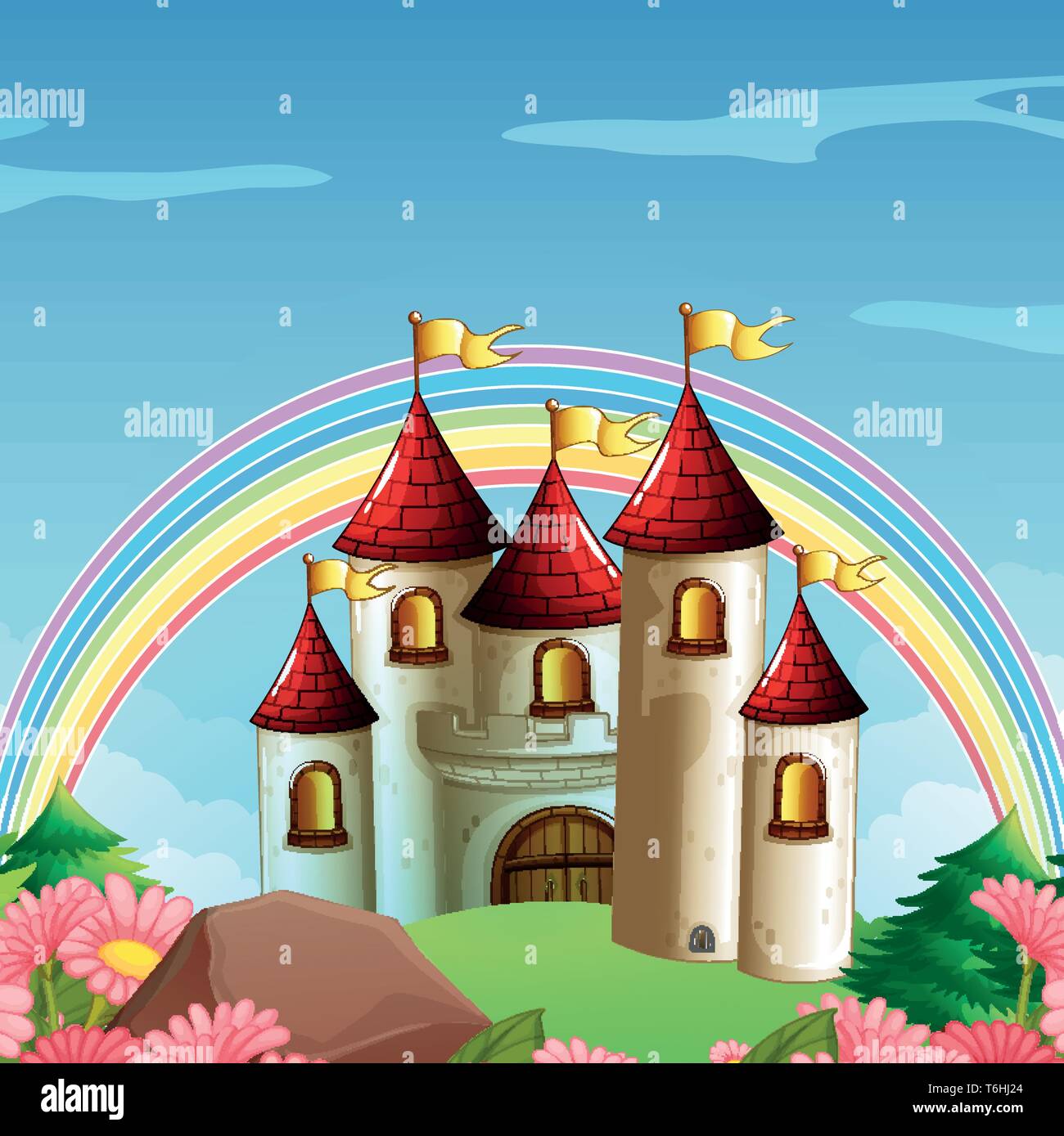 A fairy tale scene illustration Stock Vector Image & Art - Alamy