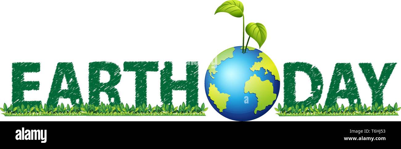 An earth day logo illustration Stock Vector Image & Art - Alamy