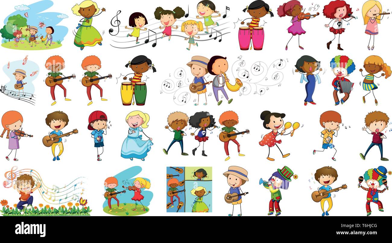 Set of musician character illustration Stock Vector Image & Art - Alamy