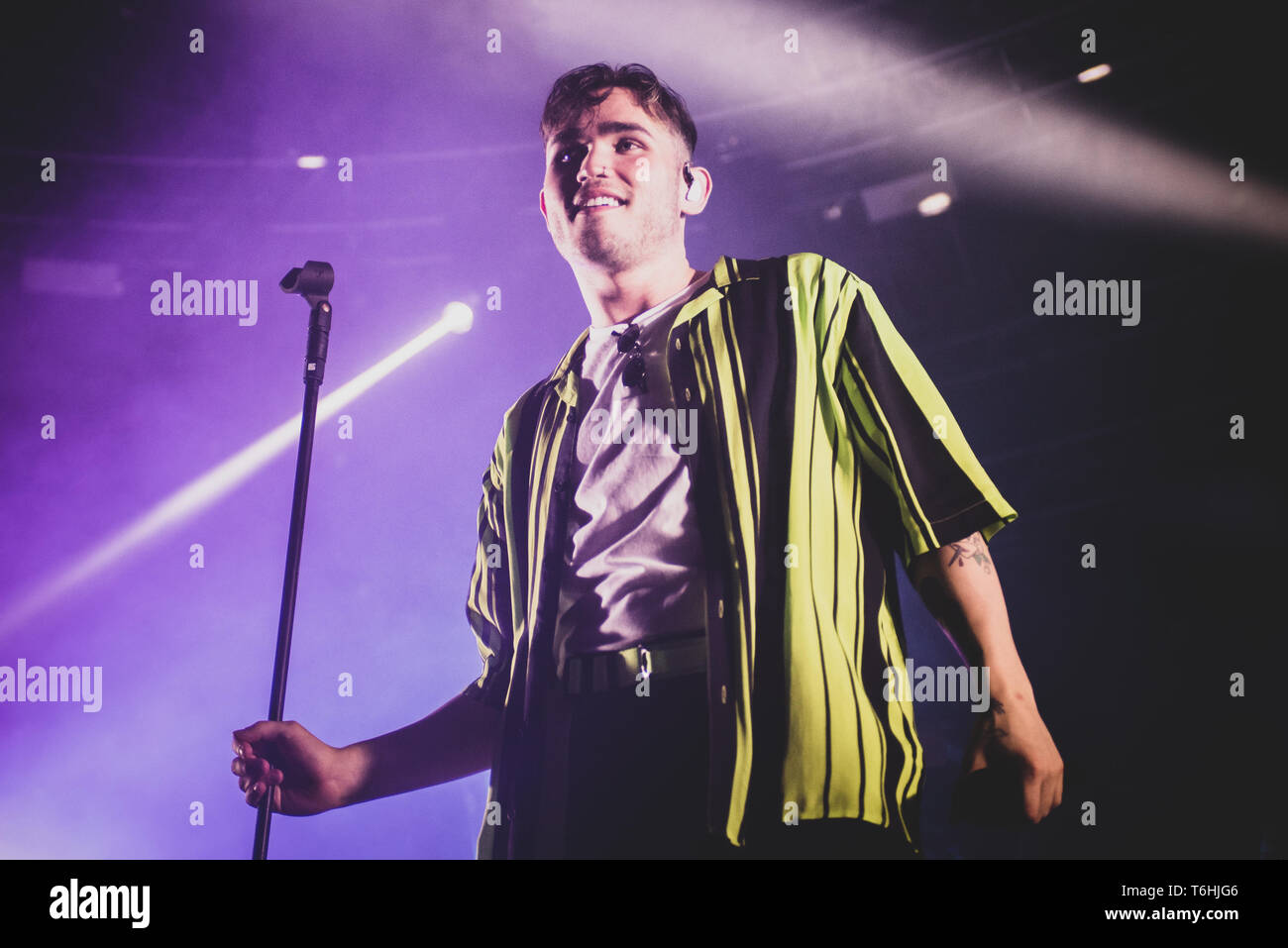 The British singer/songwriter Moss Kena performing live on stage at the ...