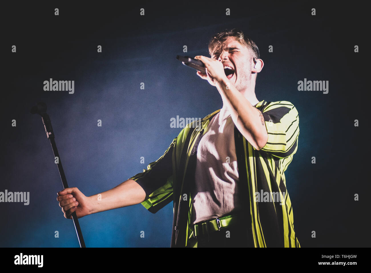 The British singer/songwriter Moss Kena performing live on stage at the ...