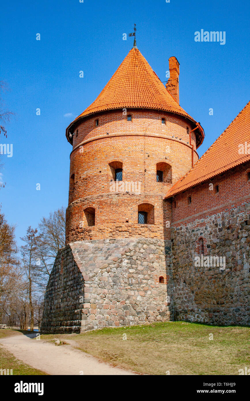 Medieval castle of Trakai, Vilnius, Lithuania, Eastern Europe, located ...
