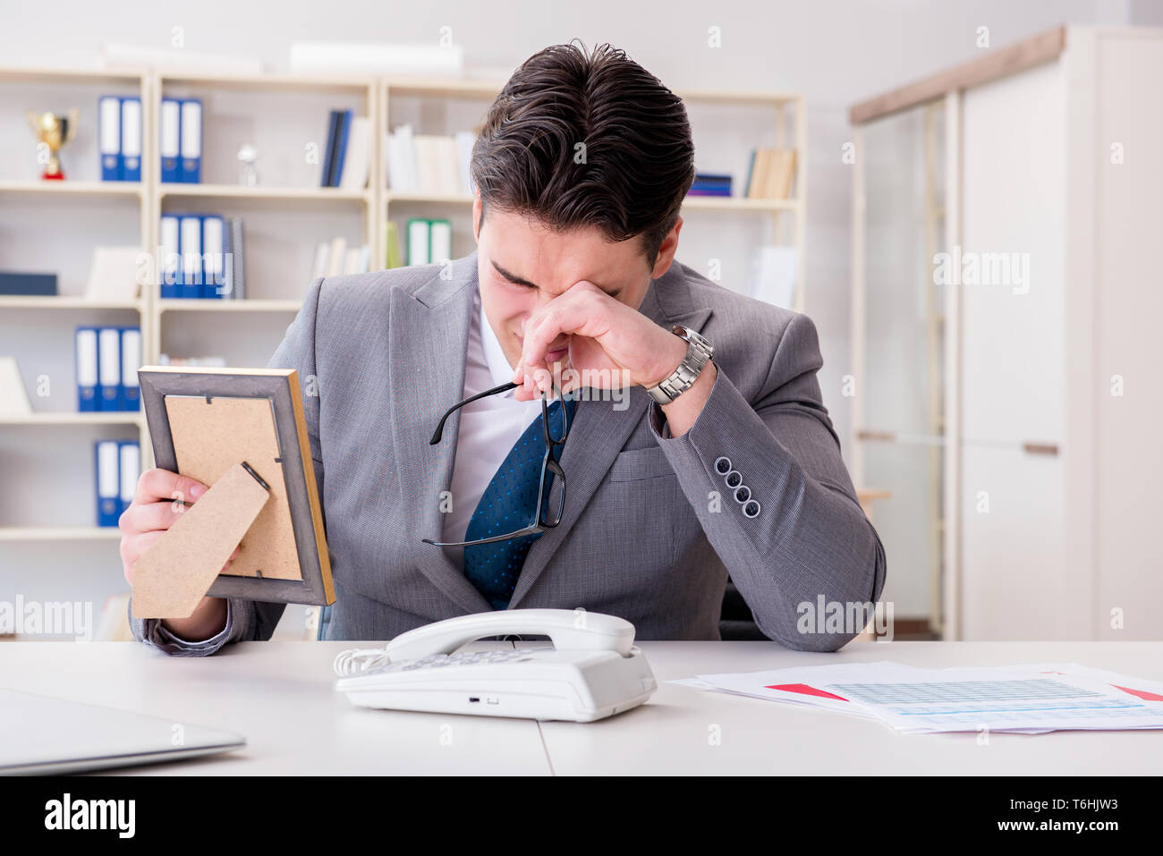 Crying man photo office hi-res stock photography and images - Alamy