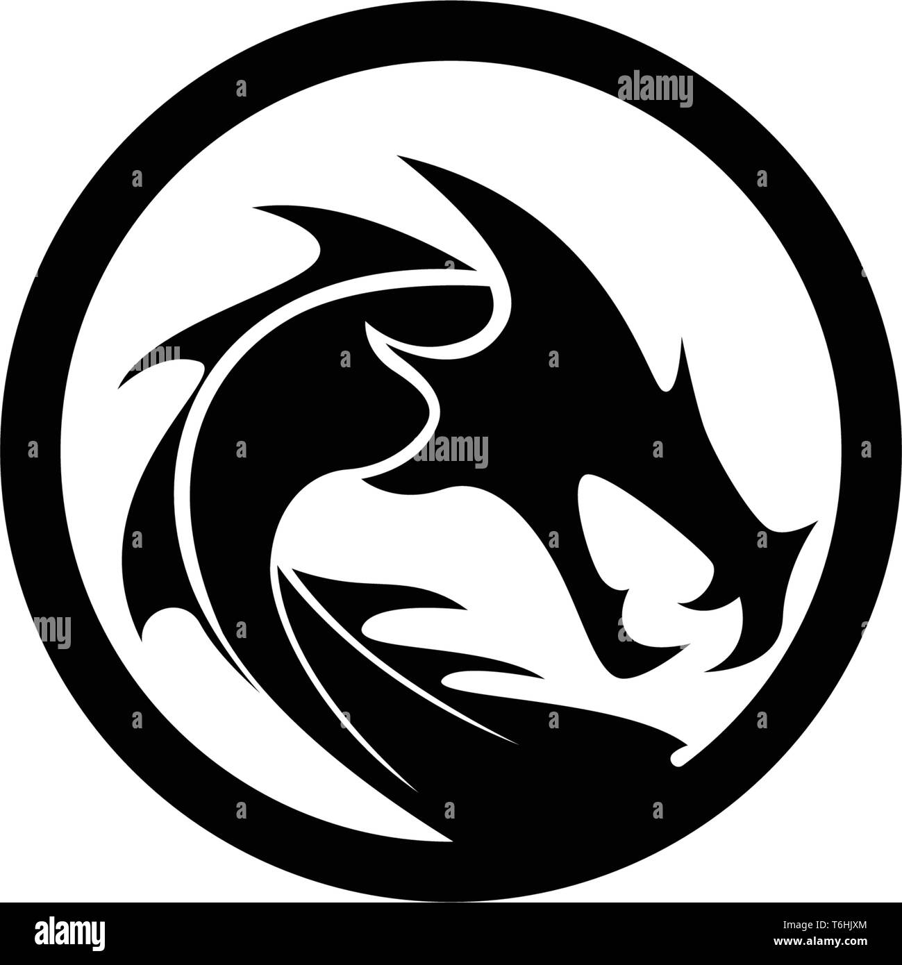 dragon logo template vector illustration Stock Vector Image & Art - Alamy