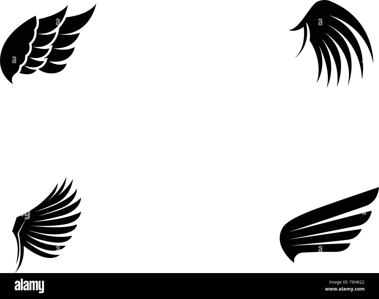 Wing Bird Logo Template Stock Vector Image & Art - Alamy