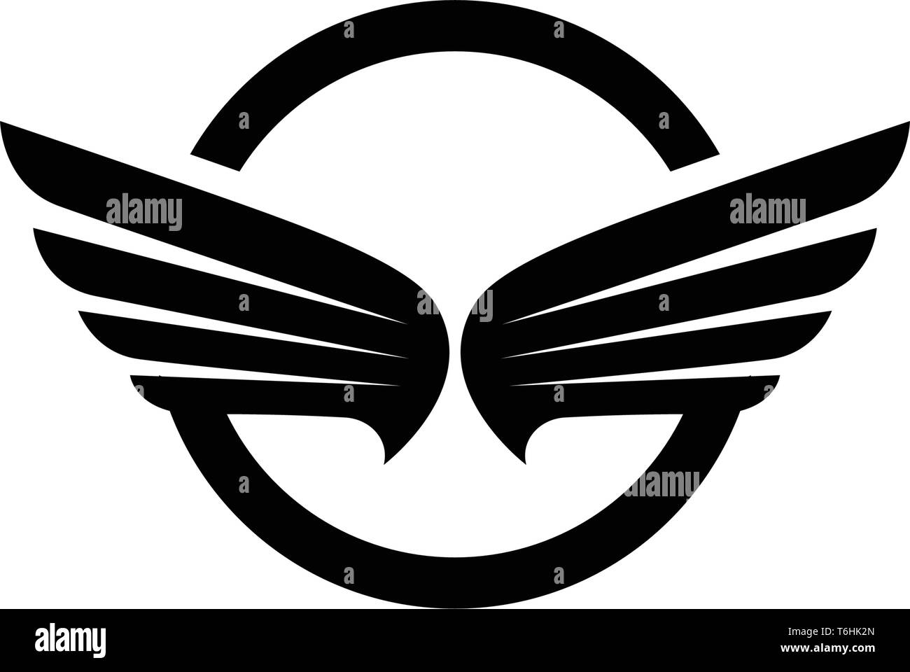 Wing Bird Logo Template Stock Vector Image & Art - Alamy