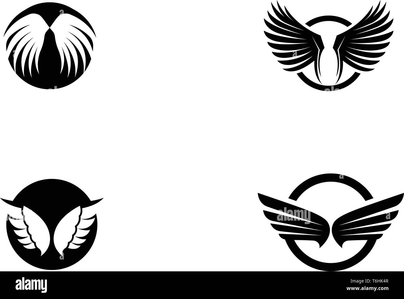 Wing Bird Logo Template Stock Vector Image & Art - Alamy