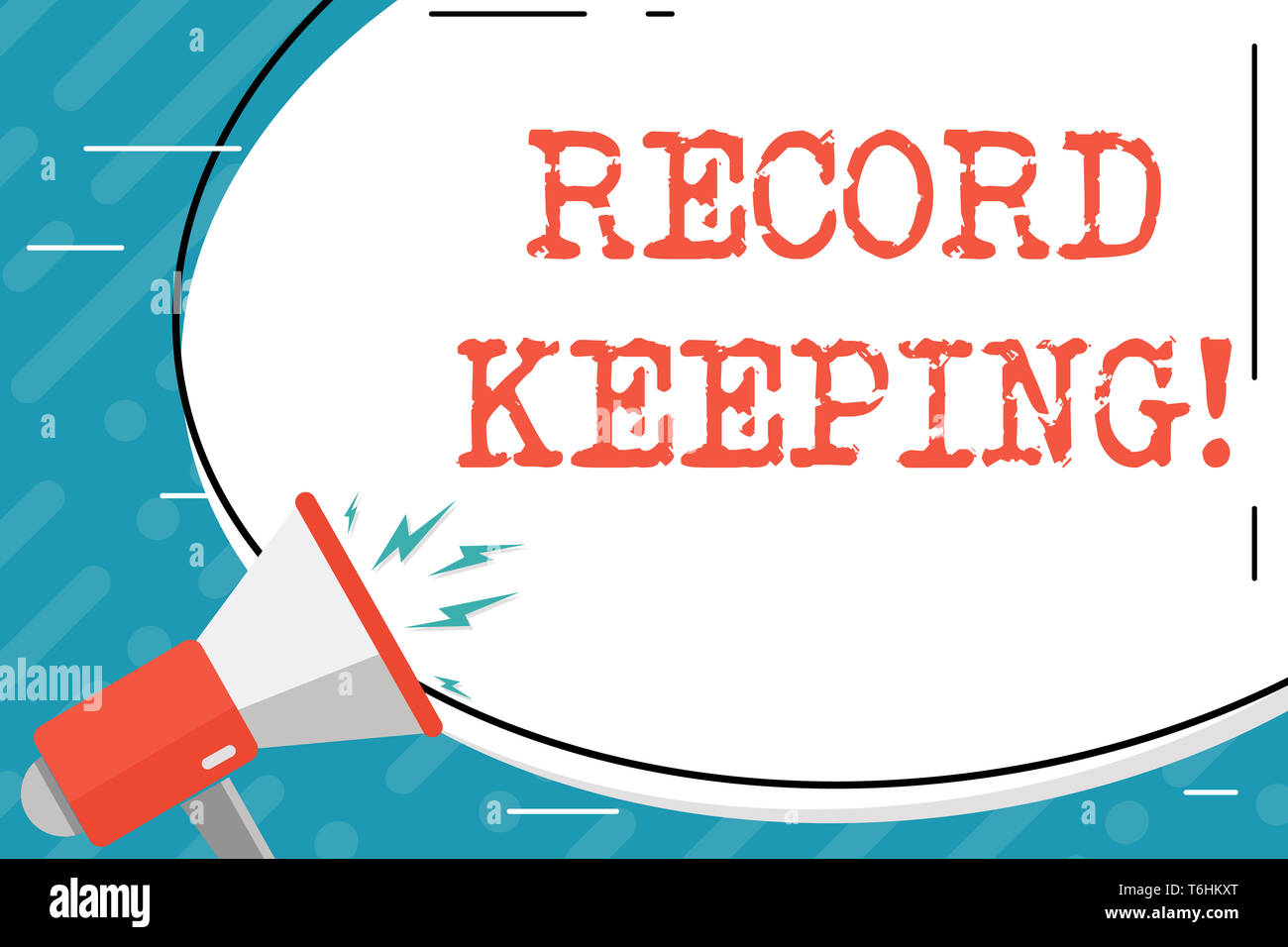 Handwriting text Record Keeping. Conceptual photo The activity or ...