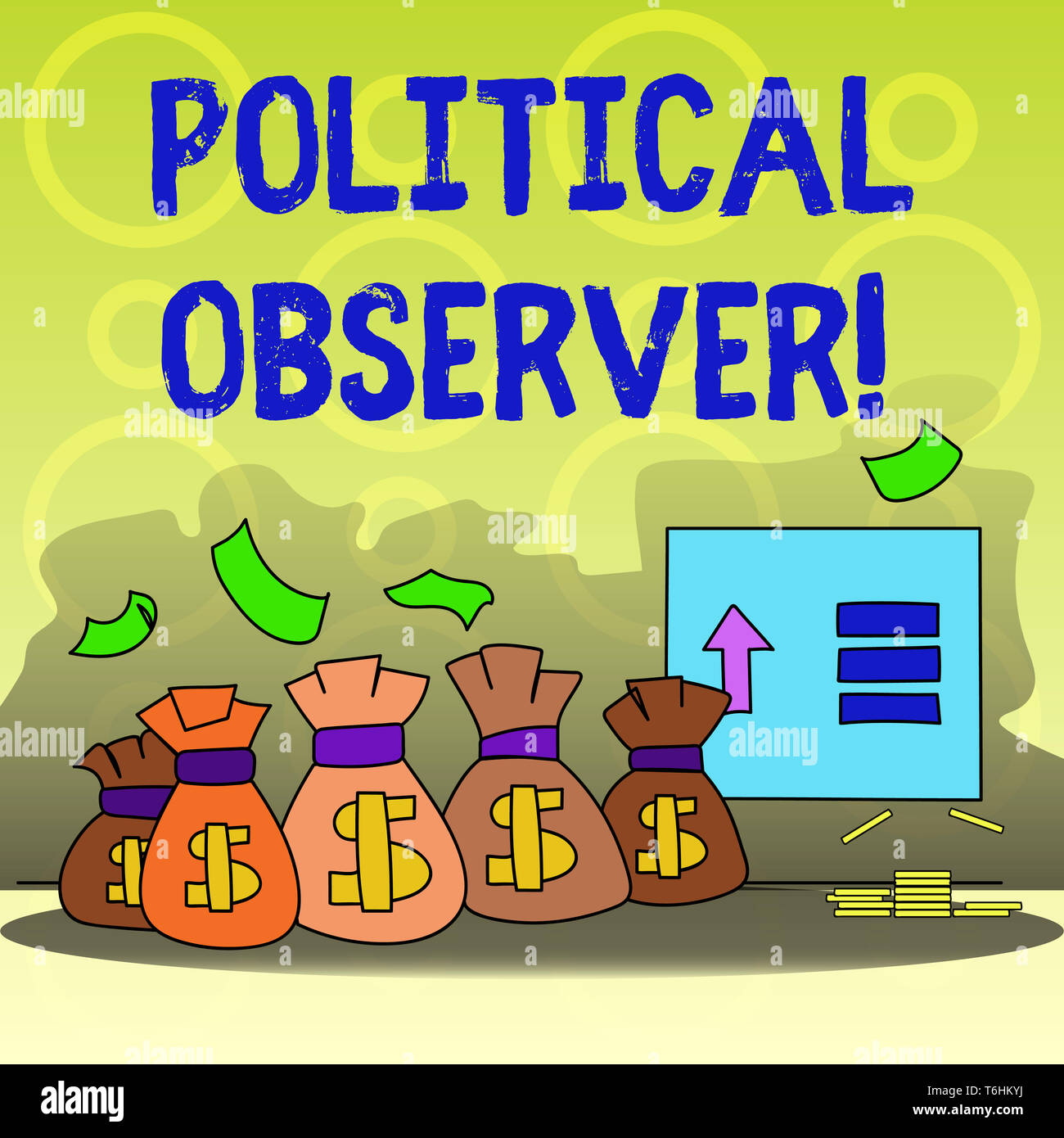 Writing note showing Political Observer. Business concept for ...