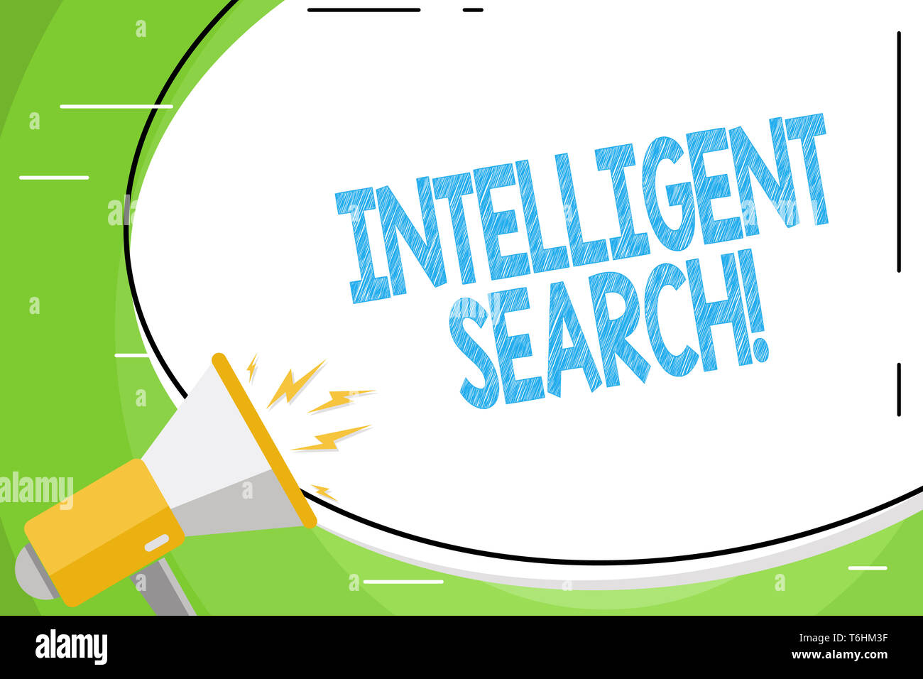 Text sign showing Intelligent Search. Business photo showcasing new ...