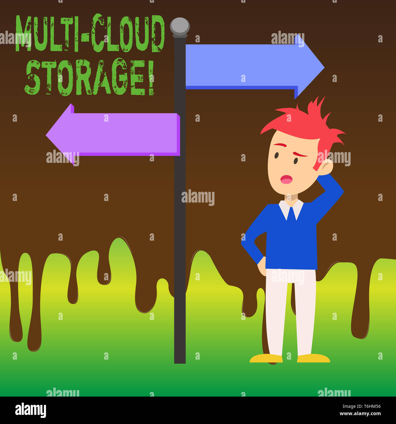 Word writing text Multi Cloud Storage. Business photo showcasing use of multiple cloud computing ...