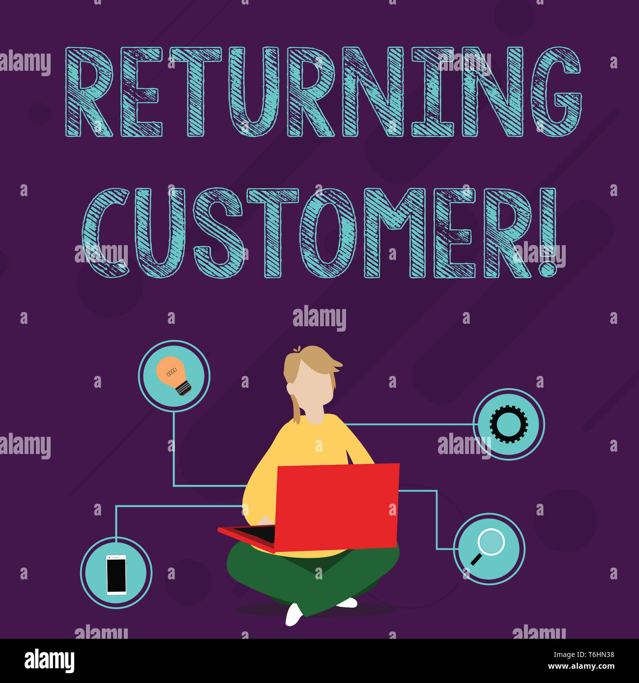 Writing note showing Returning Customer. Business concept for customer ...