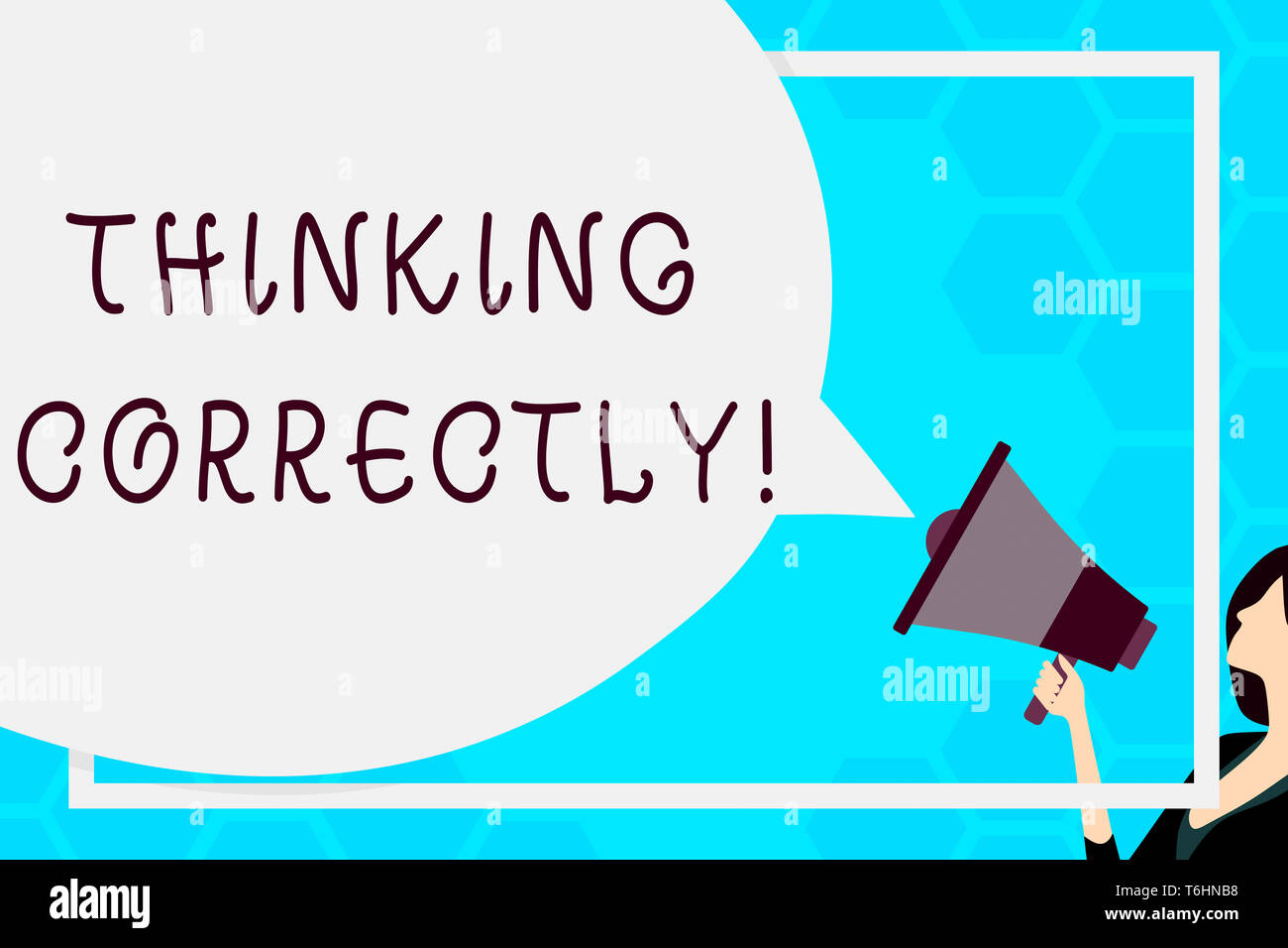 Text sign showing Thinking Correctly. Business photo text principle ...