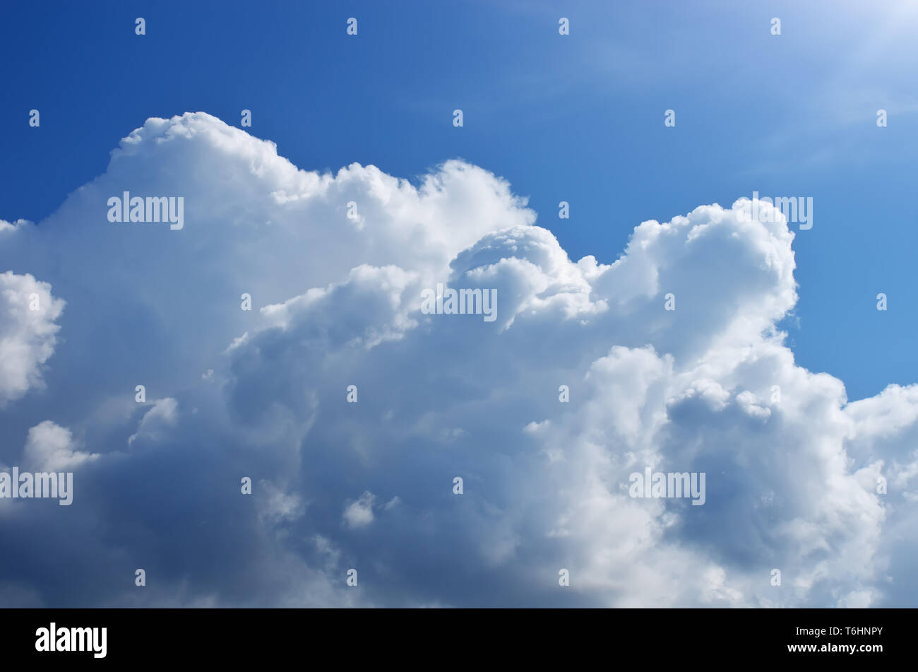 Blue skylight and fluffy cloud. Composition of nature Stock Photo - Alamy