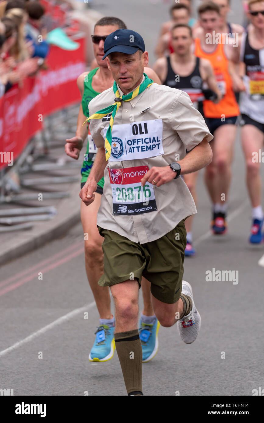 Oliver Jones 26876 racing at the Virgin Money London Marathon 2019, UK ...