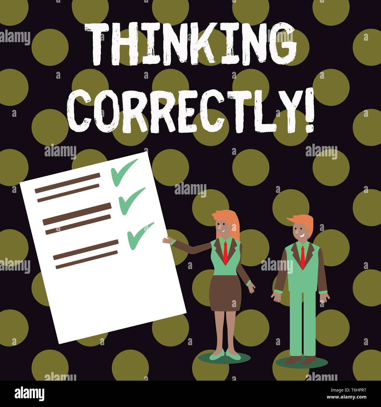 Text sign showing Thinking Correctly. Business photo showcasing ...