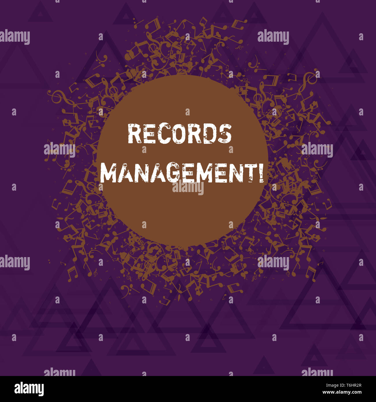 Writing note showing Records Management. Business concept for ...