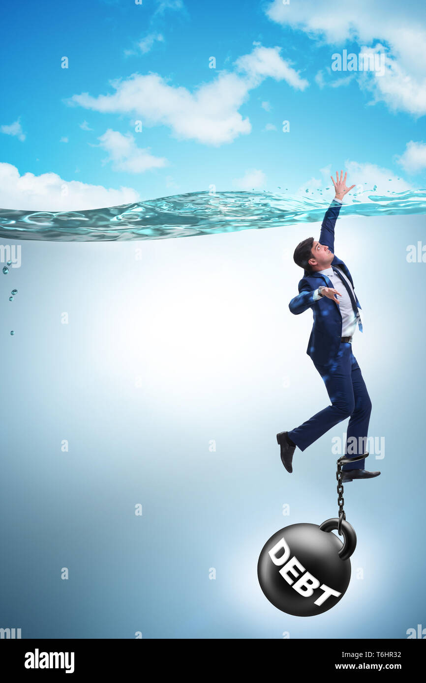 Debt drowning hi-res stock photography and images - Alamy