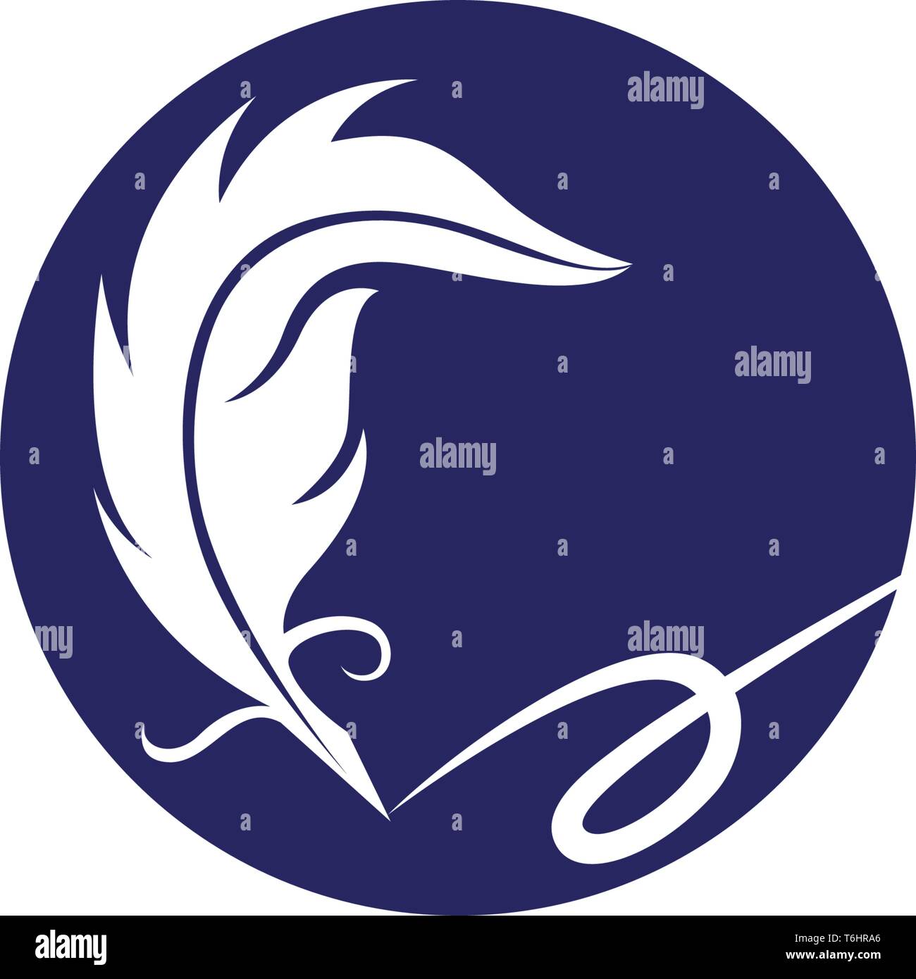 Feather pen write sign logo template app icons Stock Vector Image & Art ...