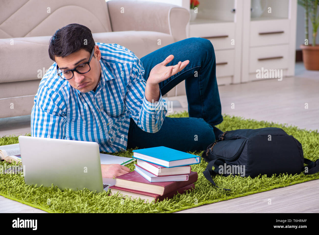 Student doing distance MBA online training Stock Photo - Alamy